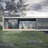 Près de Lyon, une maison contemporaine à la forme radicalement géométrique